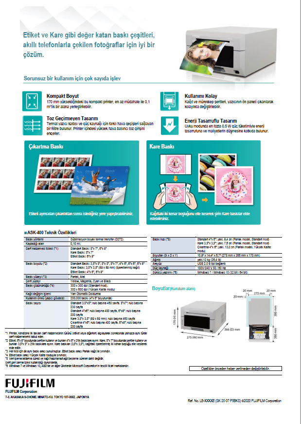 Fujifilm ASK-400 Termal Foto Yazıcı